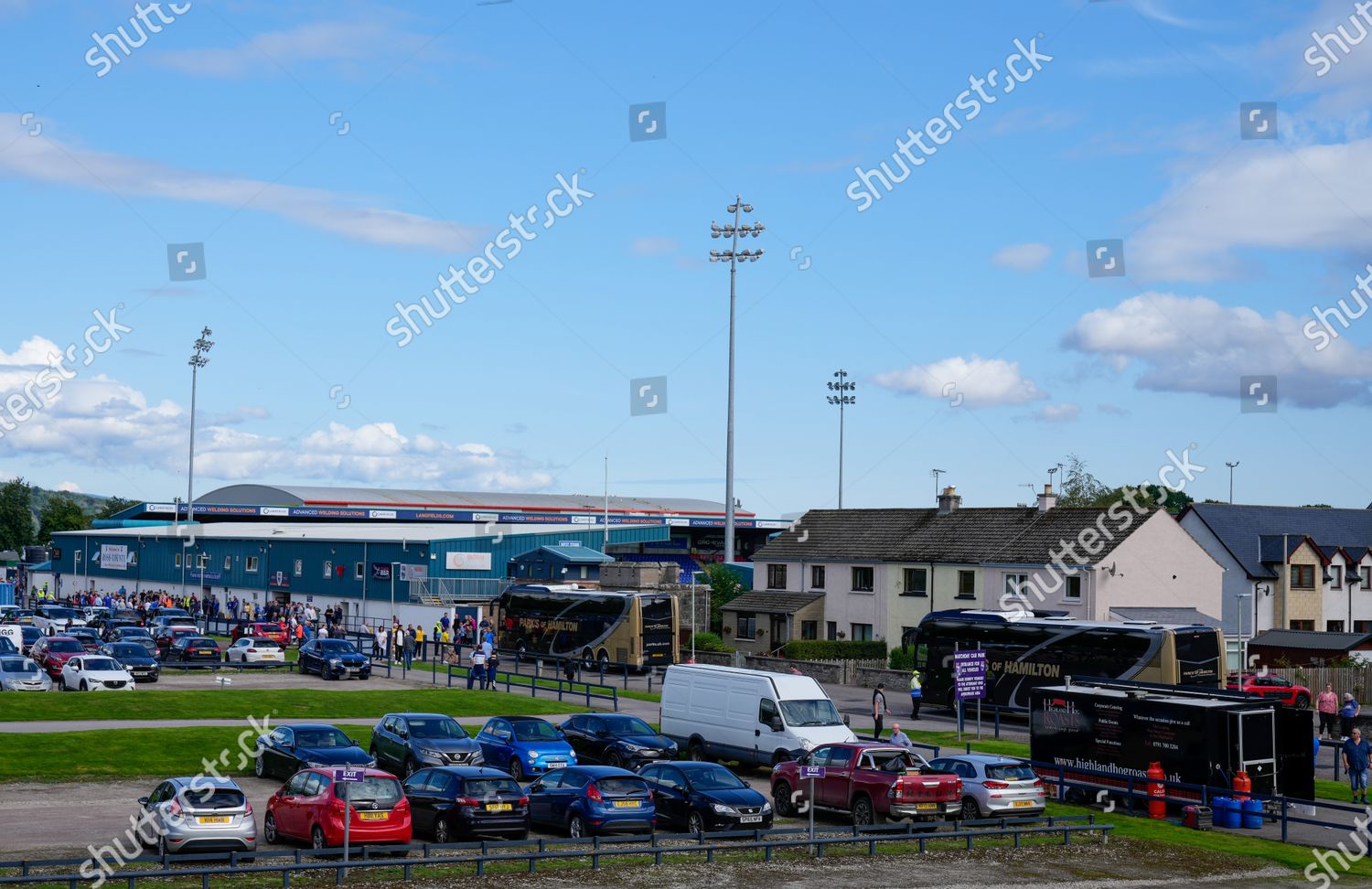 Rangers Fc Team Buses Arrive Global Editorial Stock Photo - Stock Image ...