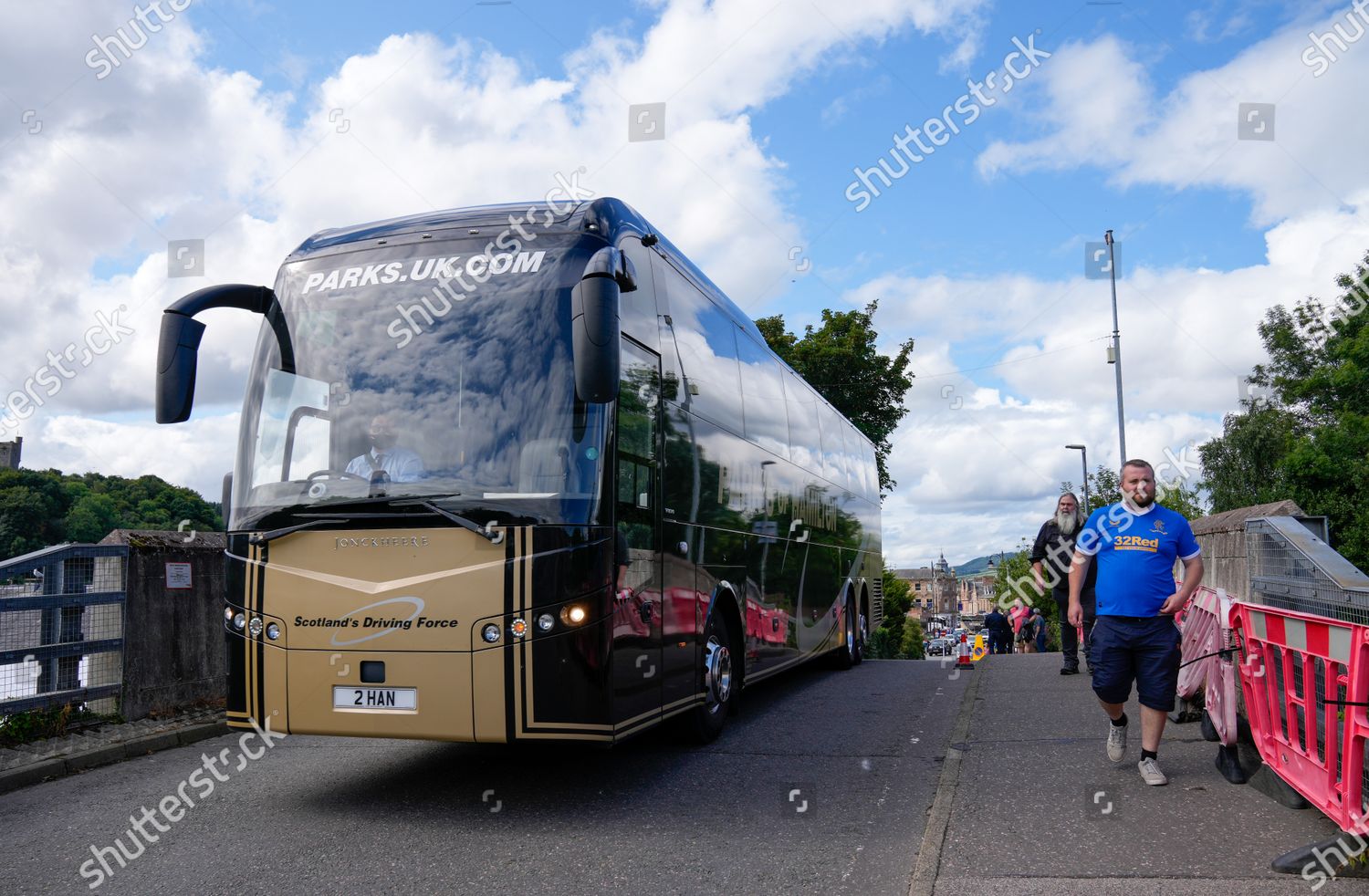 Rangers Fc Team Buses Arrive Global Editorial Stock Photo - Stock Image ...