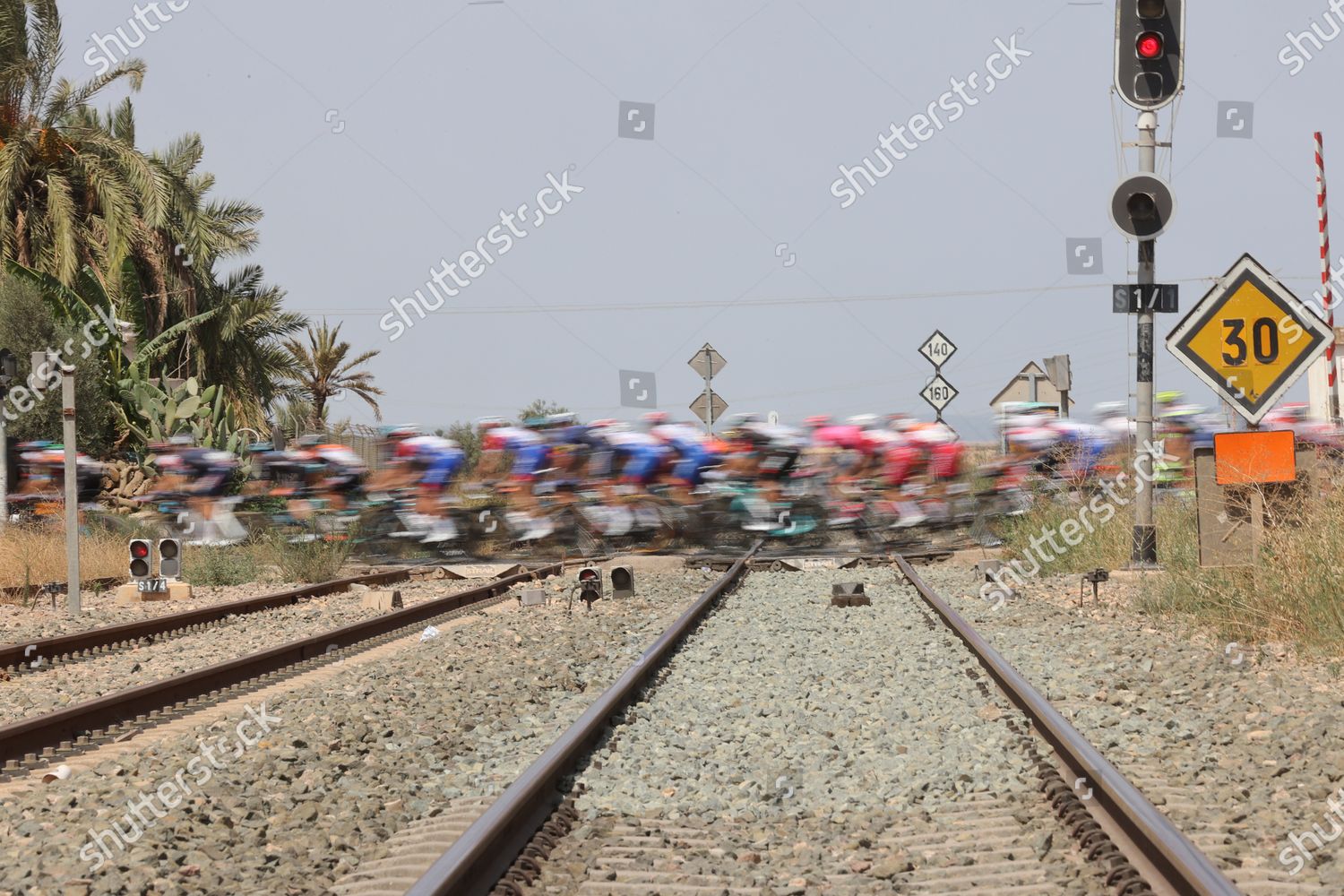 Cyclists Cross Train Tracks During 8th Editorial Stock Photo - Stock ...