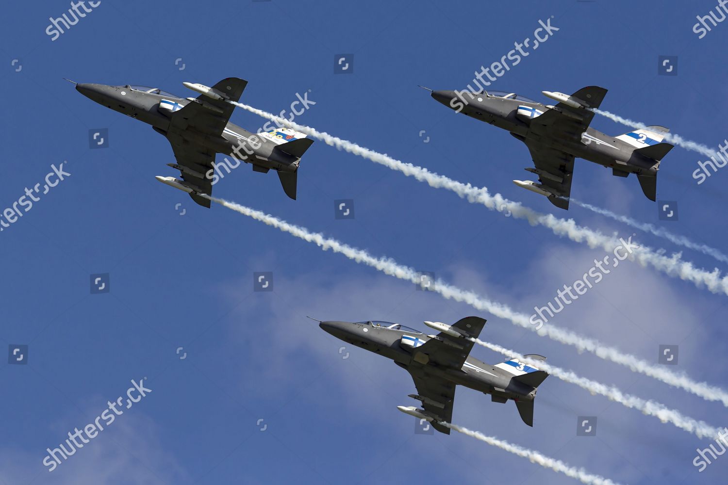 Finnish Air Force Midnight Hawks Aerobatic Editorial Stock Photo ...