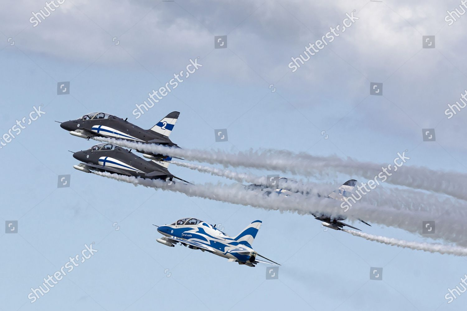 Finnish Air Force Midnight Hawks Aerobatic Editorial Stock Photo ...