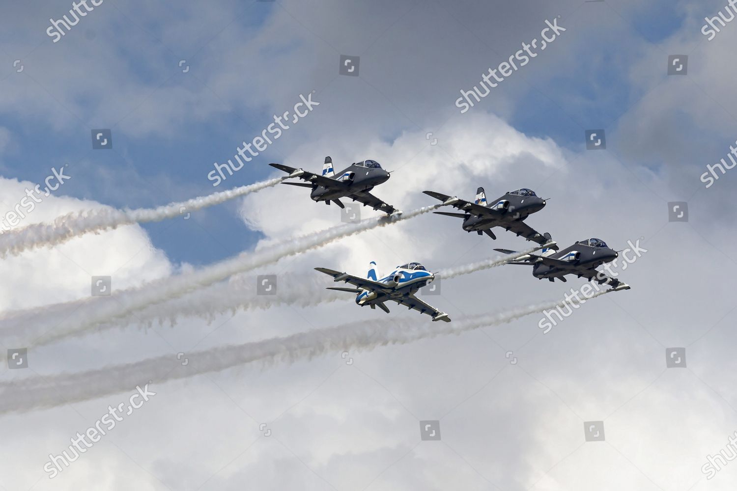 Finnish Air Force Midnight Hawks Aerobatic Editorial Stock Photo ...