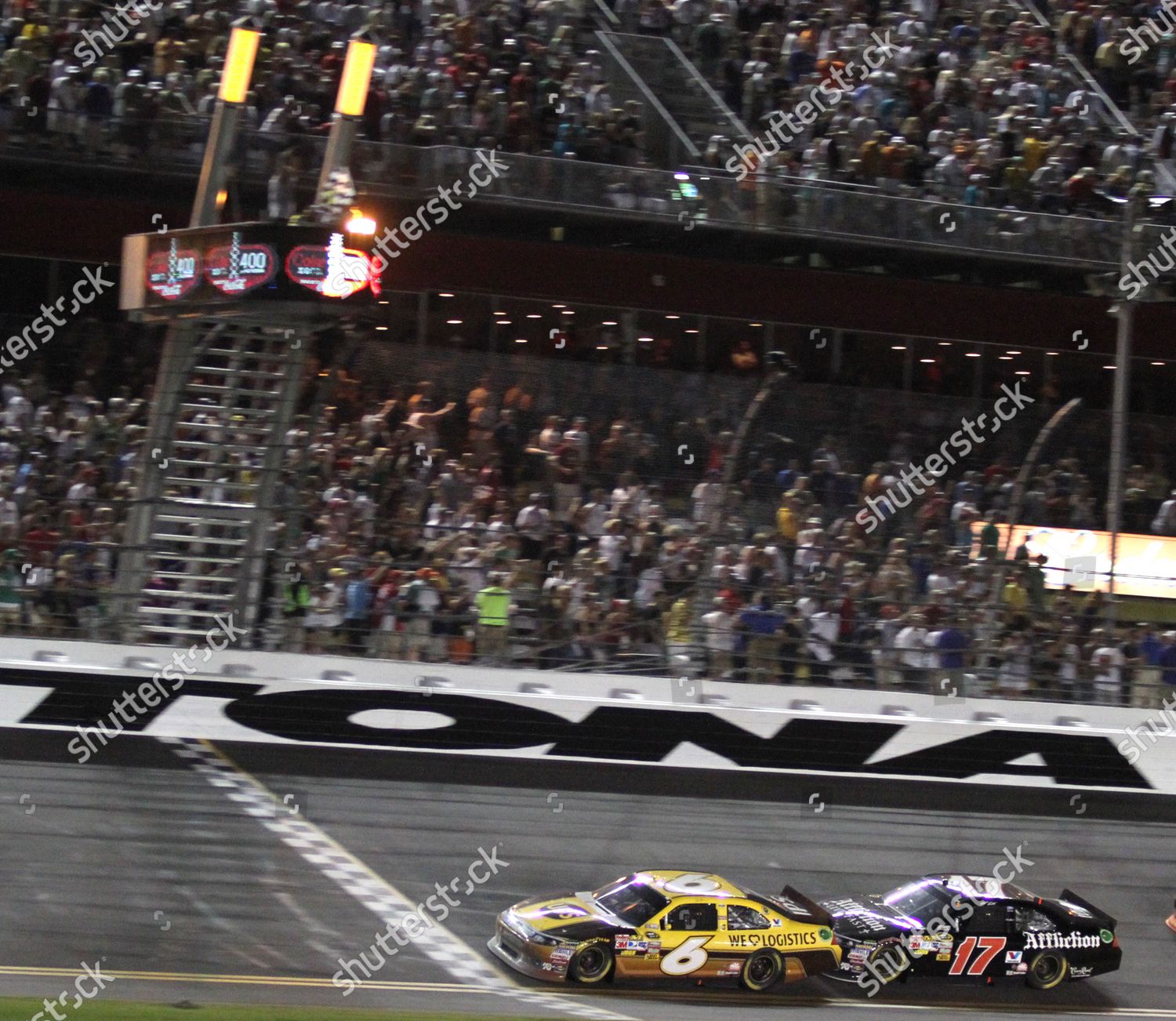 David Ragan 6 Takes Checked Flag Editorial Stock Photo - Stock Image ...