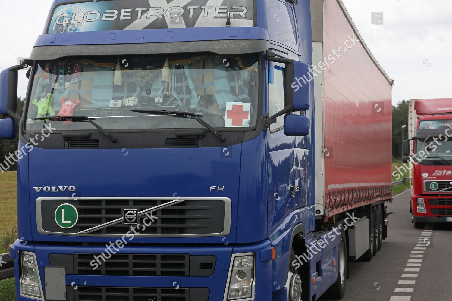 Trucks Carrying Humanitarian Aid Refugees Belarus Editorial Stock Photo ...