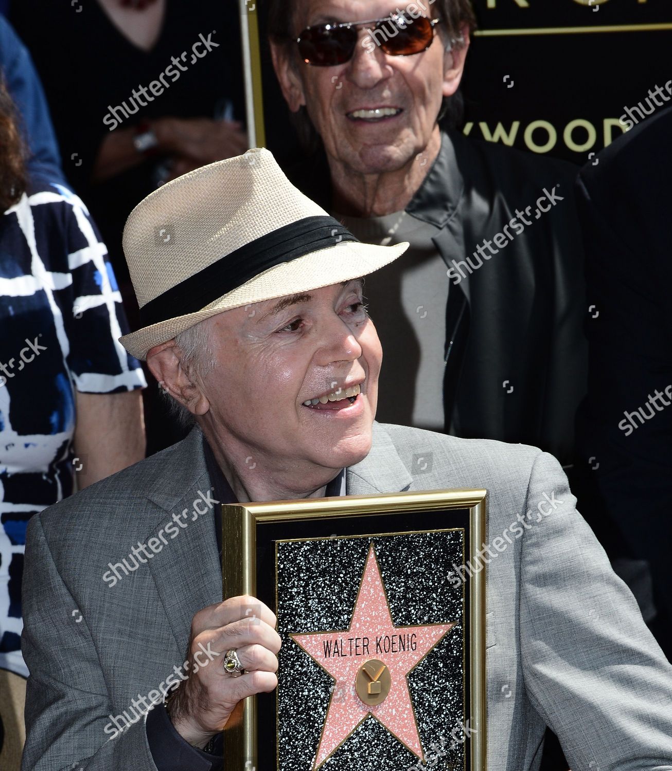 Actor Walter Koenig Holds Replica Plaque Editorial Stock Photo - Stock ...