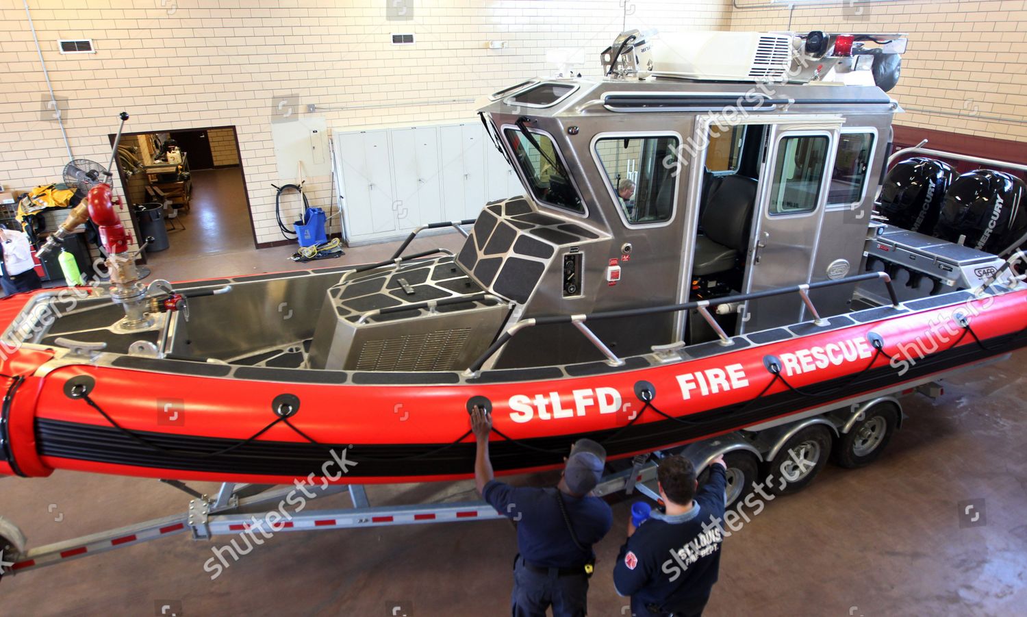 St Louis Firefighters Get Closer Look Editorial Stock Photo - Stock ...