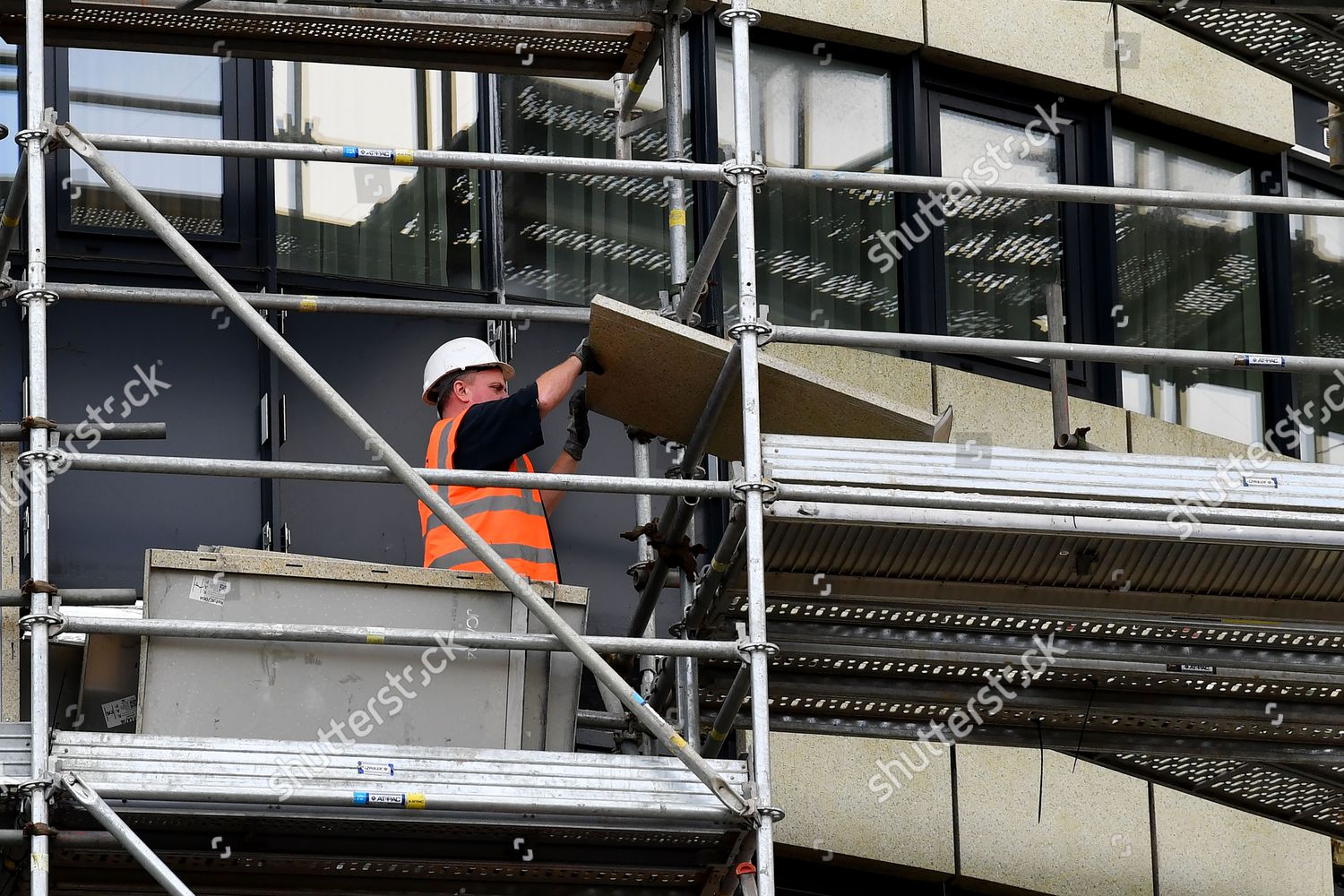 Cladding Being Removed Bradstowe House Harrow Editorial Stock Photo ...