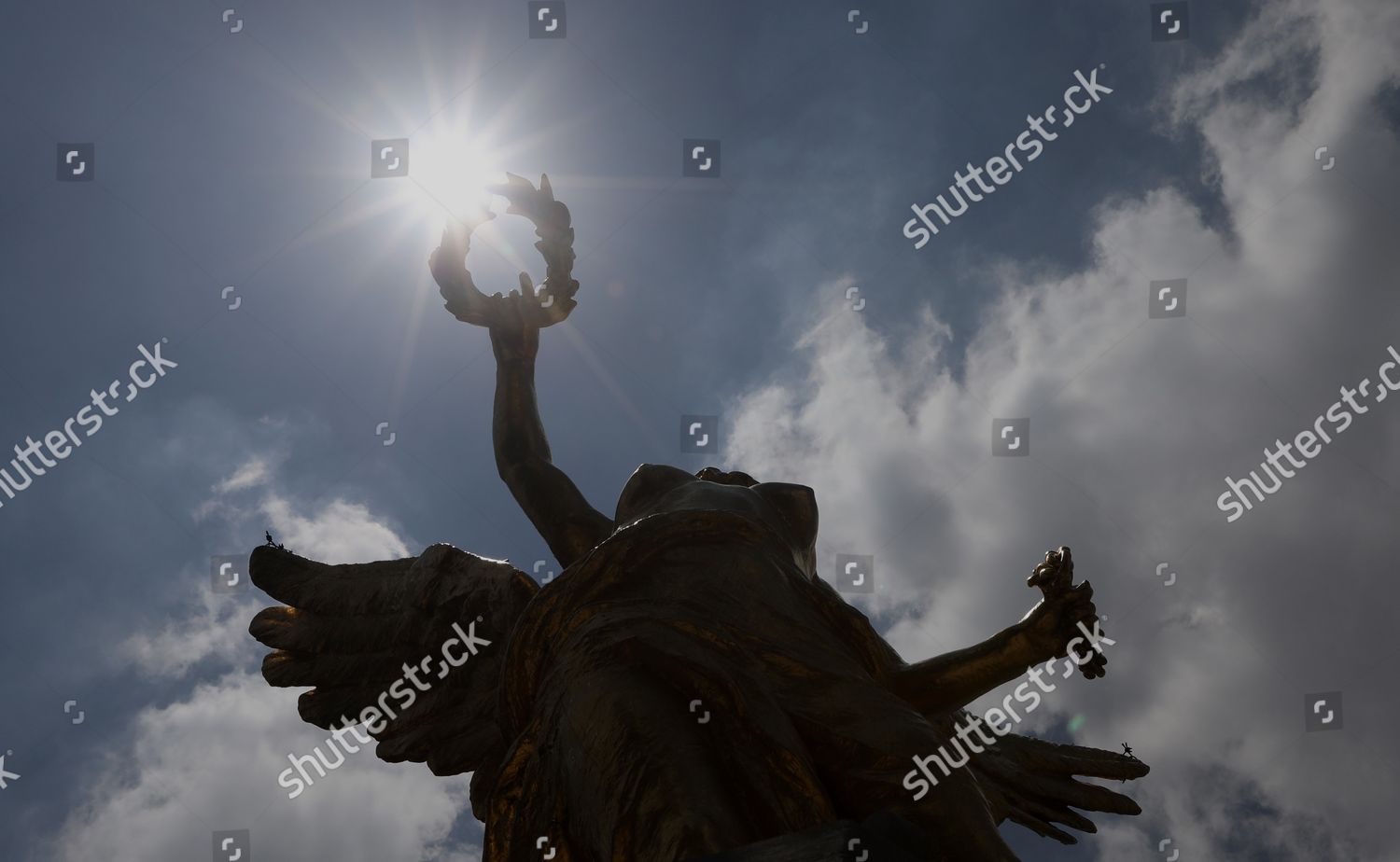 Angel Independence Seen During Restoration Mexico Editorial Stock Photo ...