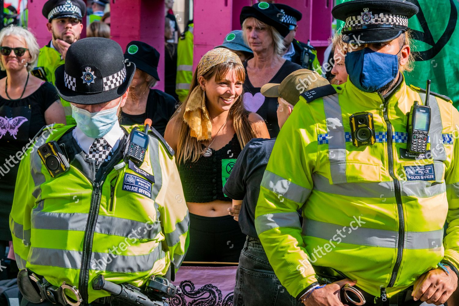 Police Officers Cordon Off Temporary Xr Editorial Stock Photo - Stock ...