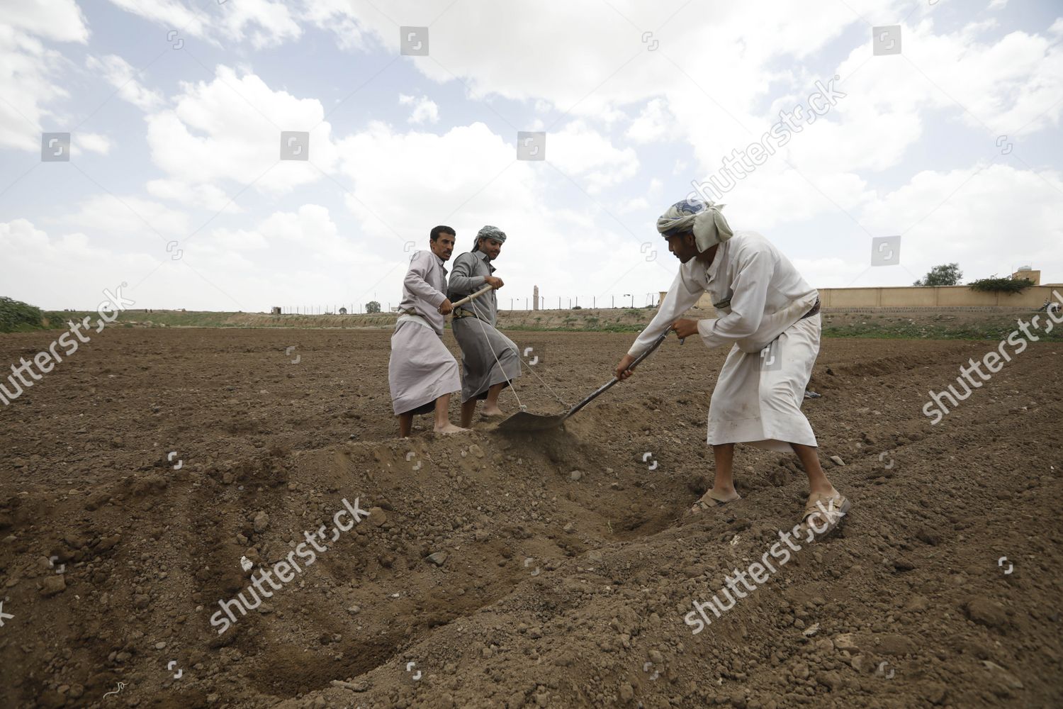 Yemeni Framers Work Field After They Editorial Stock Photo - Stock ...