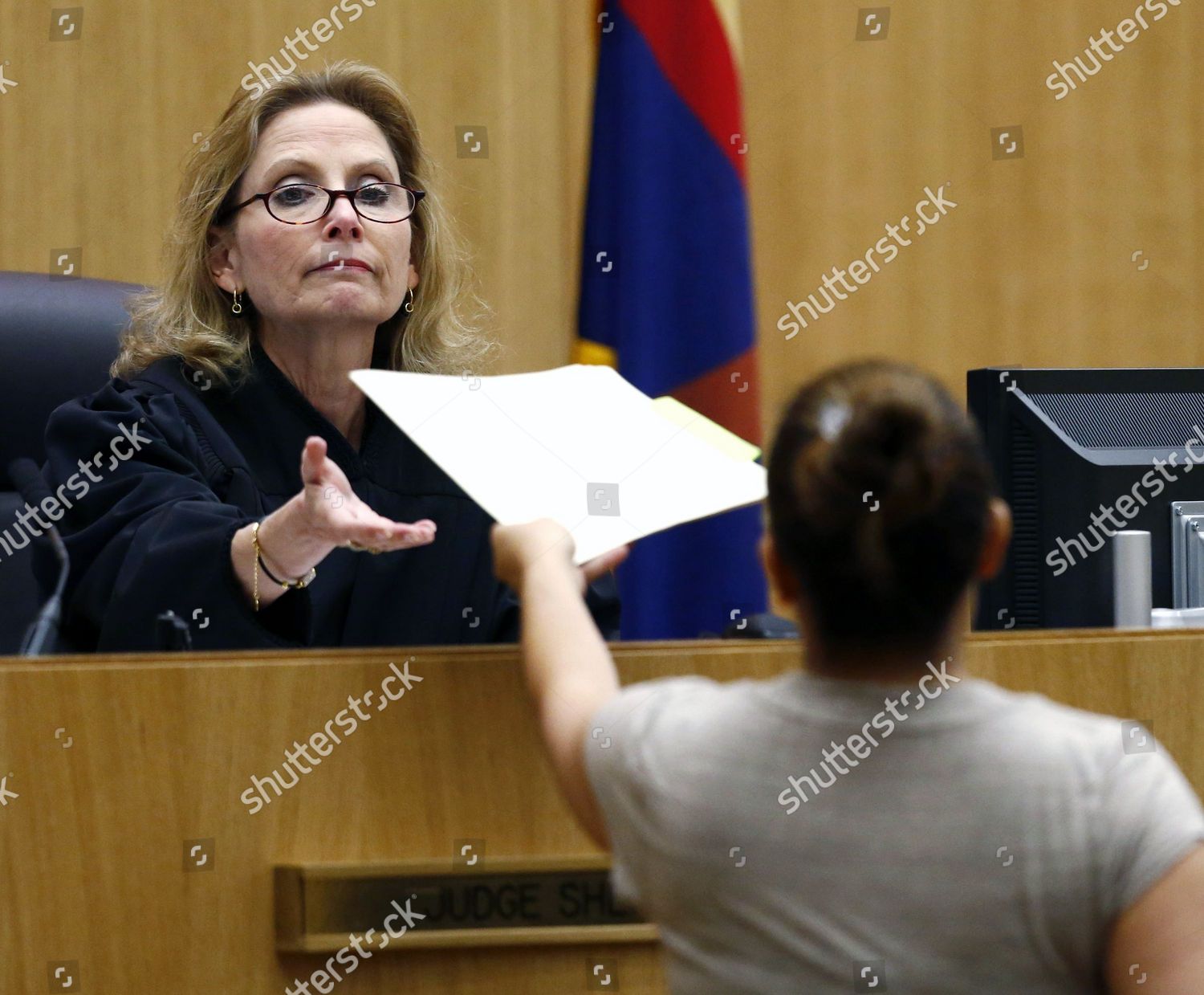 Clerk Hands Verdict Judge Sherry Stephens Editorial Stock Photo - Stock ...