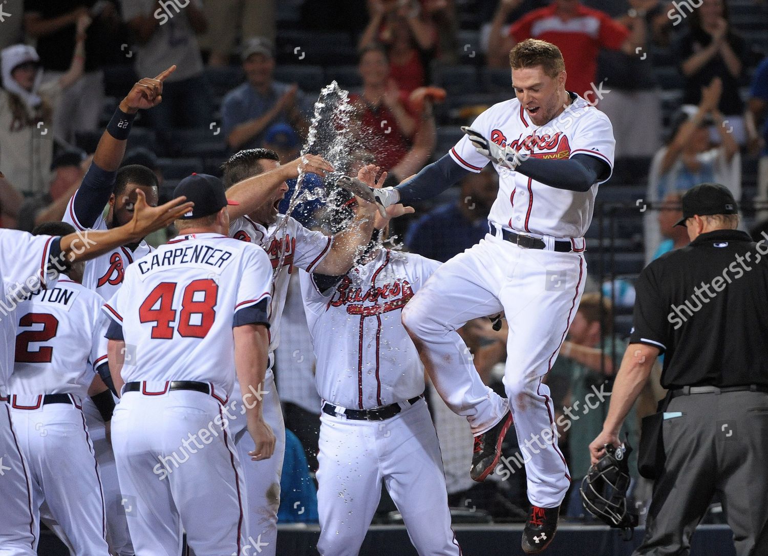 Atlanta Braves Freddie Freeman Hits Walkoff Editorial Stock Photo ...