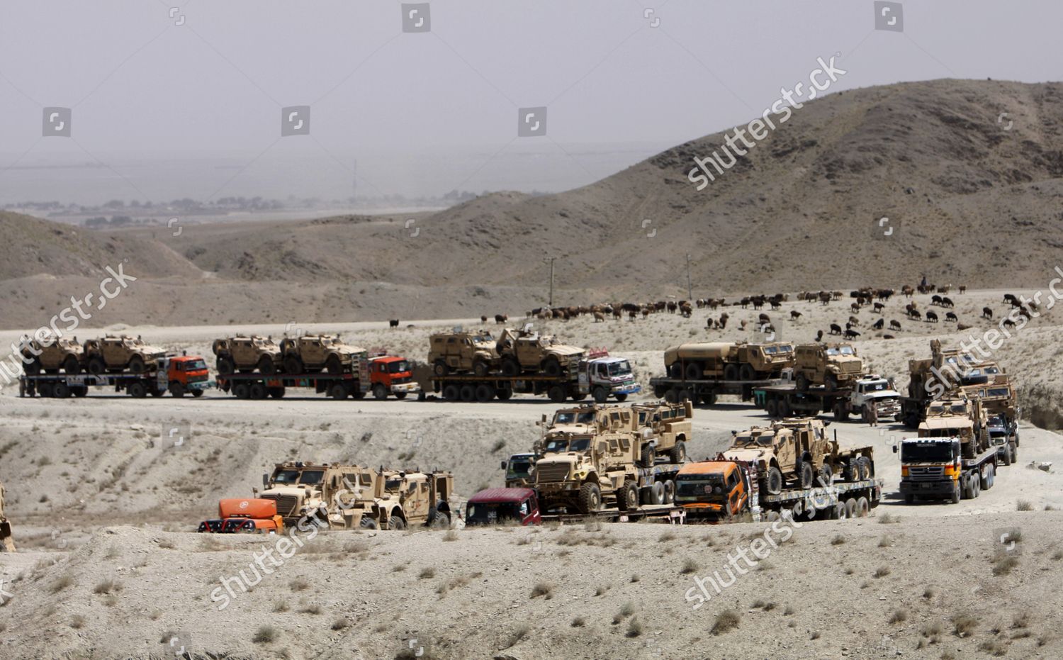 Pakistani Trucks Carrying Nato Us Military Editorial Stock Photo ...