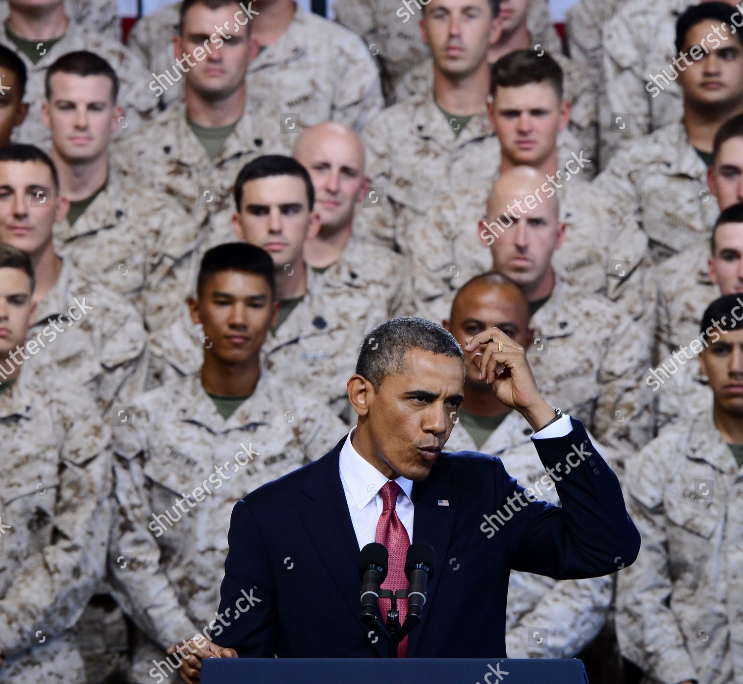 Speaking Crowd Nearly 3000 Us Marines Editorial Stock Photo - Stock ...