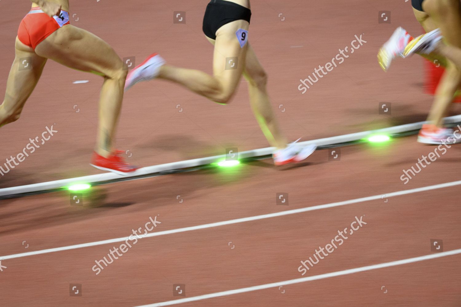 Green Lights Keeping Pace Pictured Runners Editorial Stock Photo ...