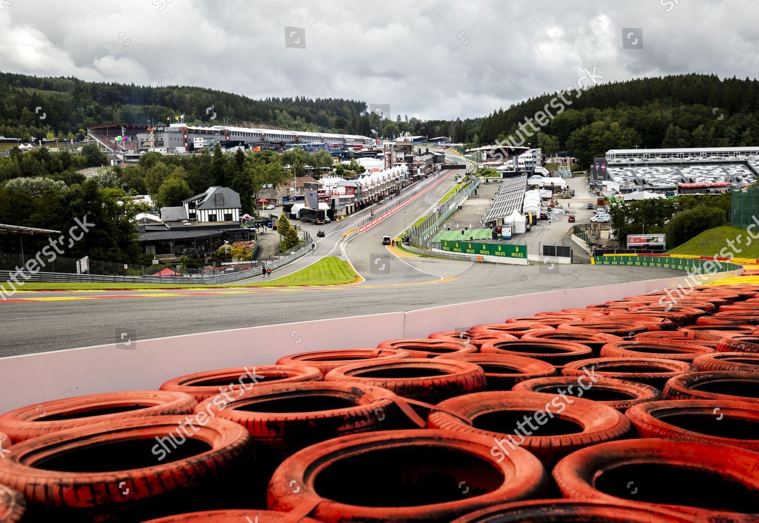 Raidillon Corner On Circuit Spafrancorchamps Before Editorial Stock ...