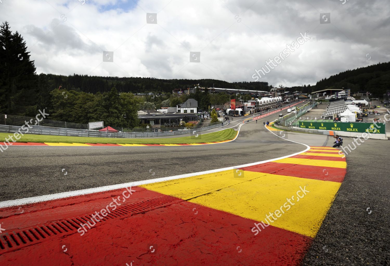 Raidillon Corner On Circuit Spafrancorchamps Before Editorial Stock ...