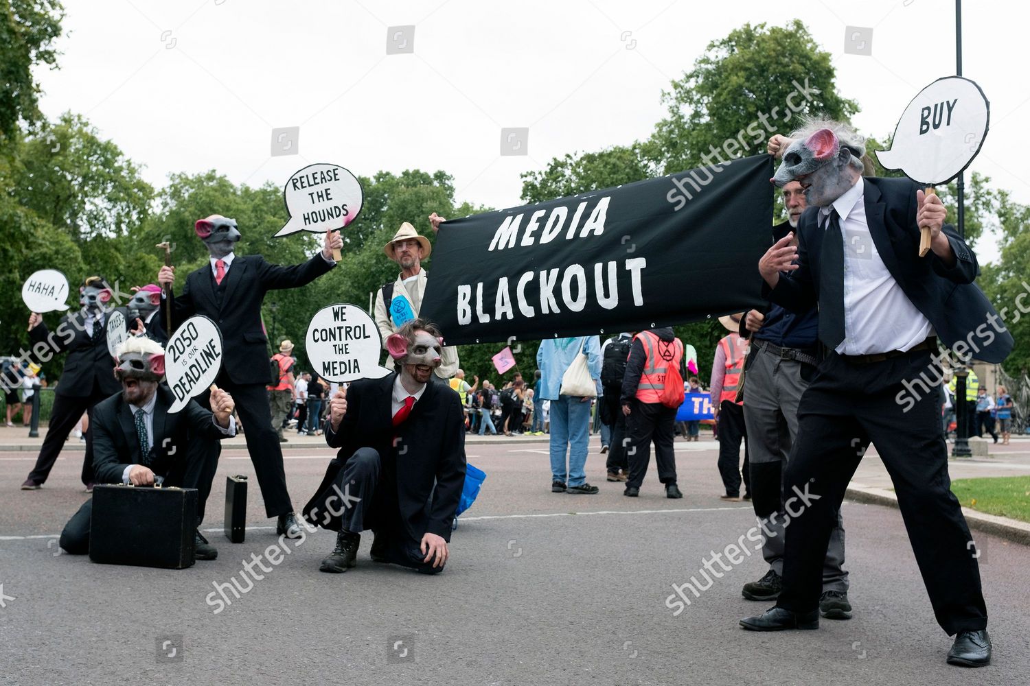 Men Wearing Rat Masks Pictured Taunting Editorial Stock Photo - Stock ...