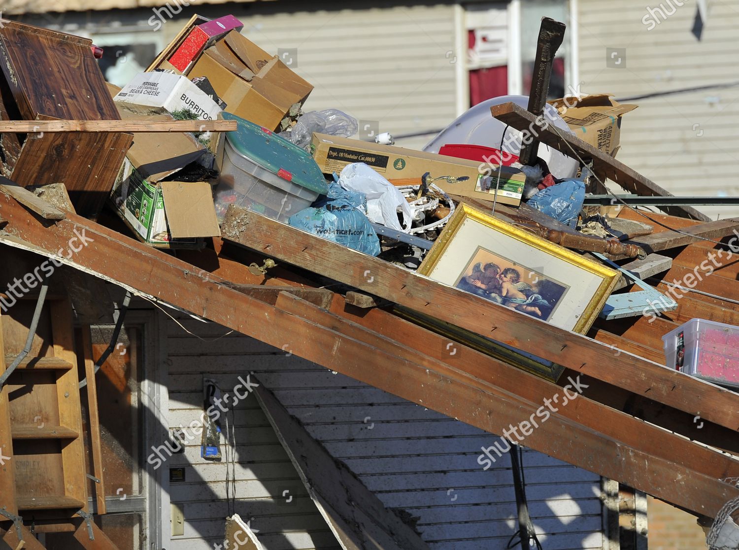 Painting Lies On Top Collapsed Home Editorial Stock Photo - Stock Image ...