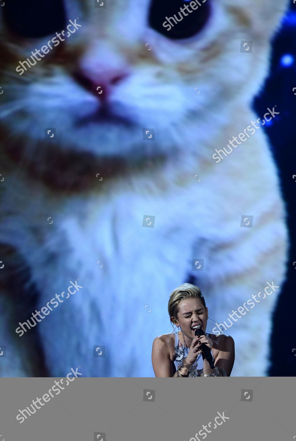 Singer Miley Cyrus Sings Wrecking Ball Editorial Stock Photo - Stock ...