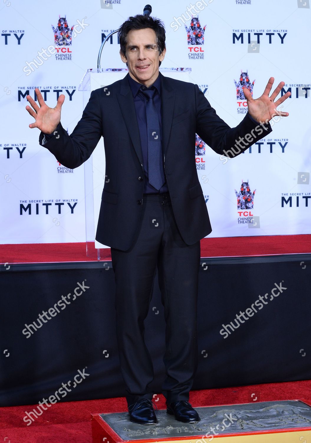 Actor Ben Stiller Stands Wet Cement Editorial Stock Photo - Stock Image ...