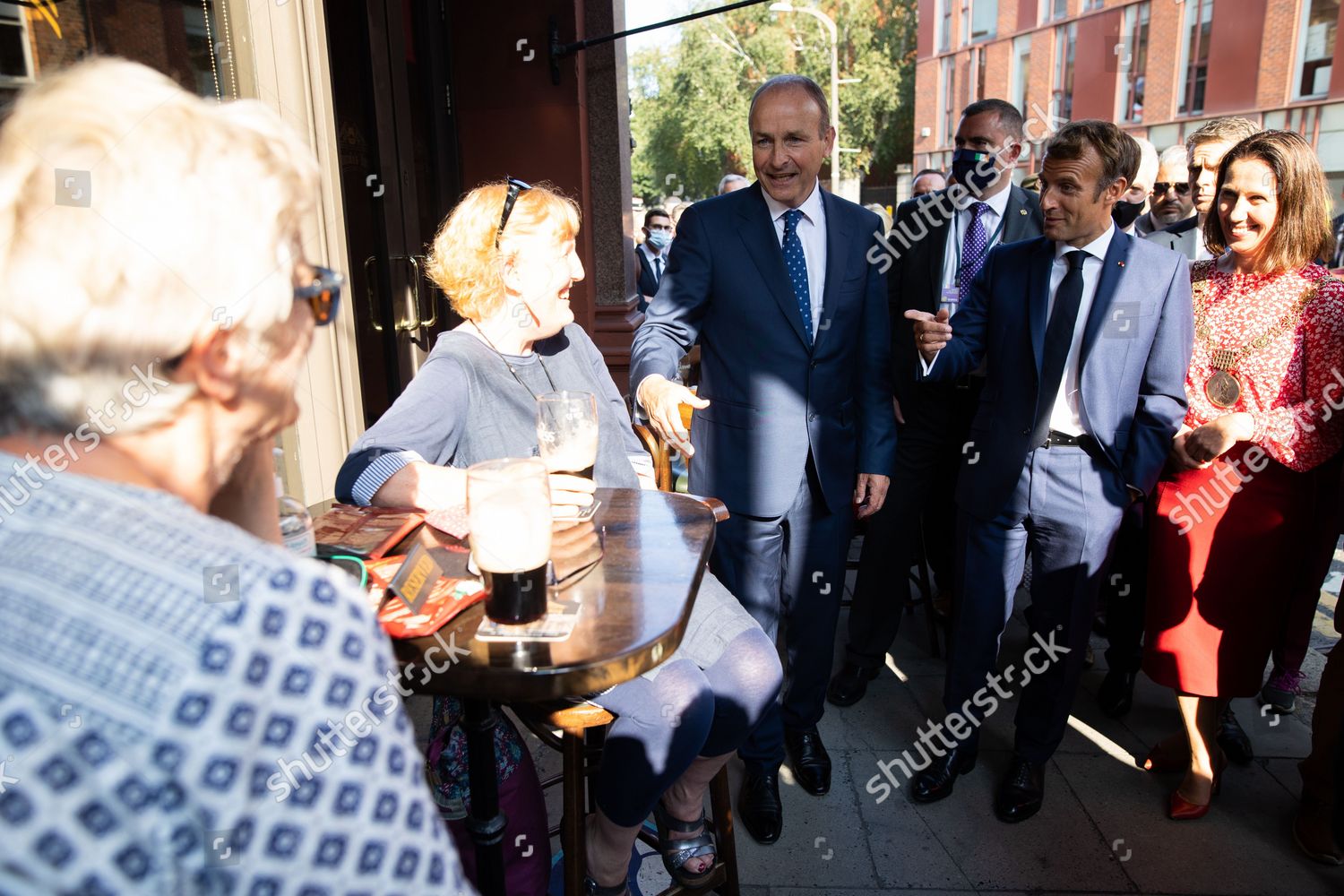 France President Emmanuel Macron Irish Prime Editorial Stock Photo ...