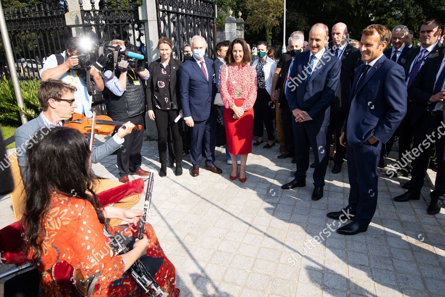 France President Emmanuel Macron Irish Prime Editorial Stock Photo ...