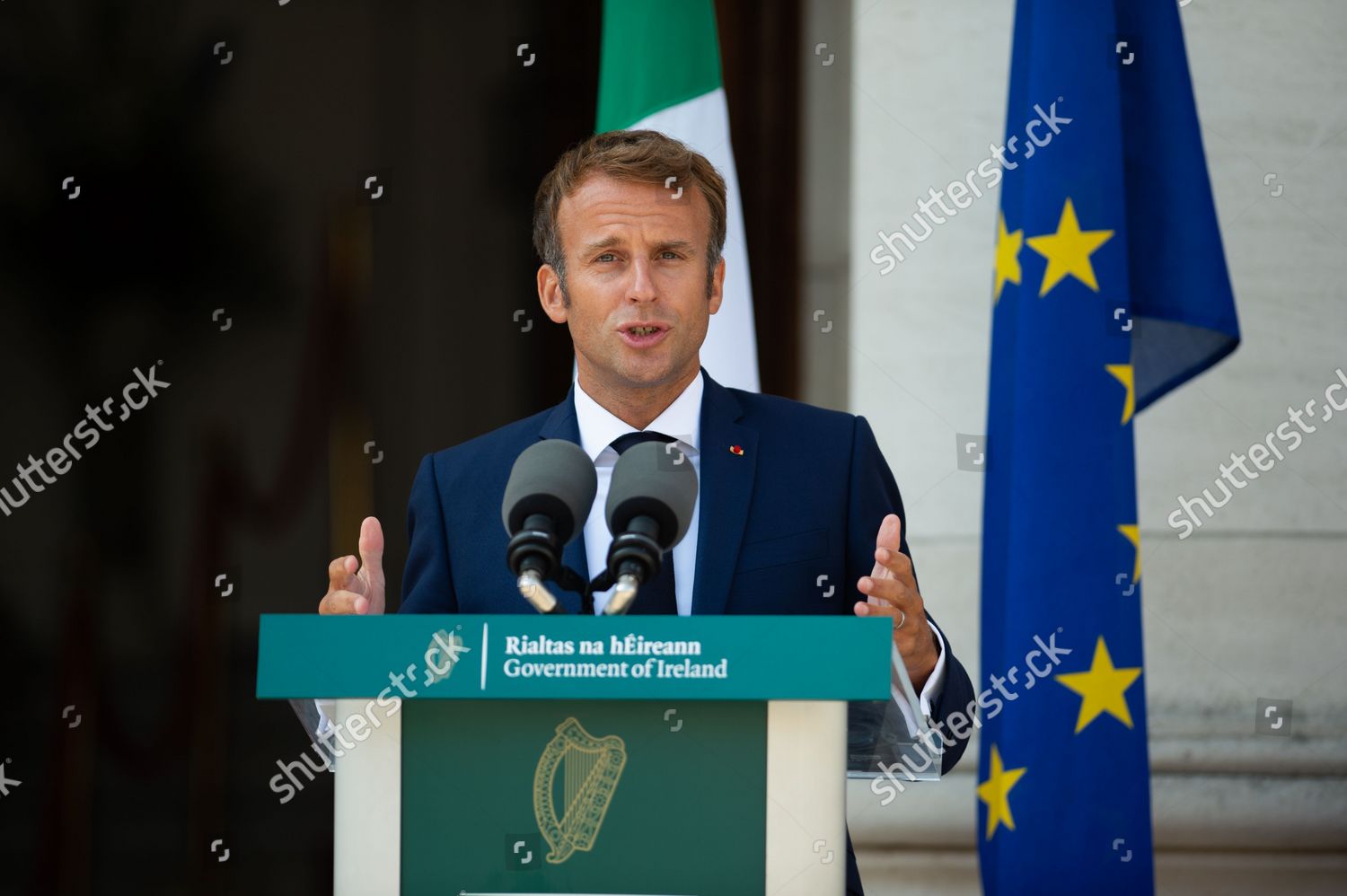 French President Emmanuel Macron Ireland Prime Editorial Stock Photo ...