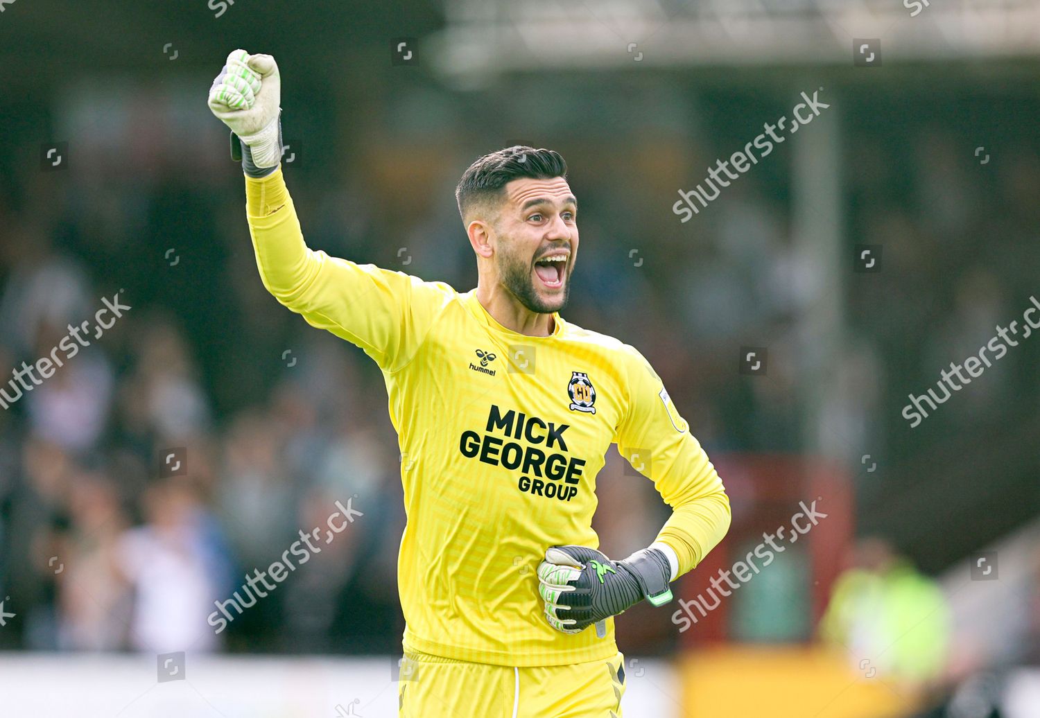 Cambridge United Goalkeeper Dimitar Mitov Celebrates Editorial Stock ...