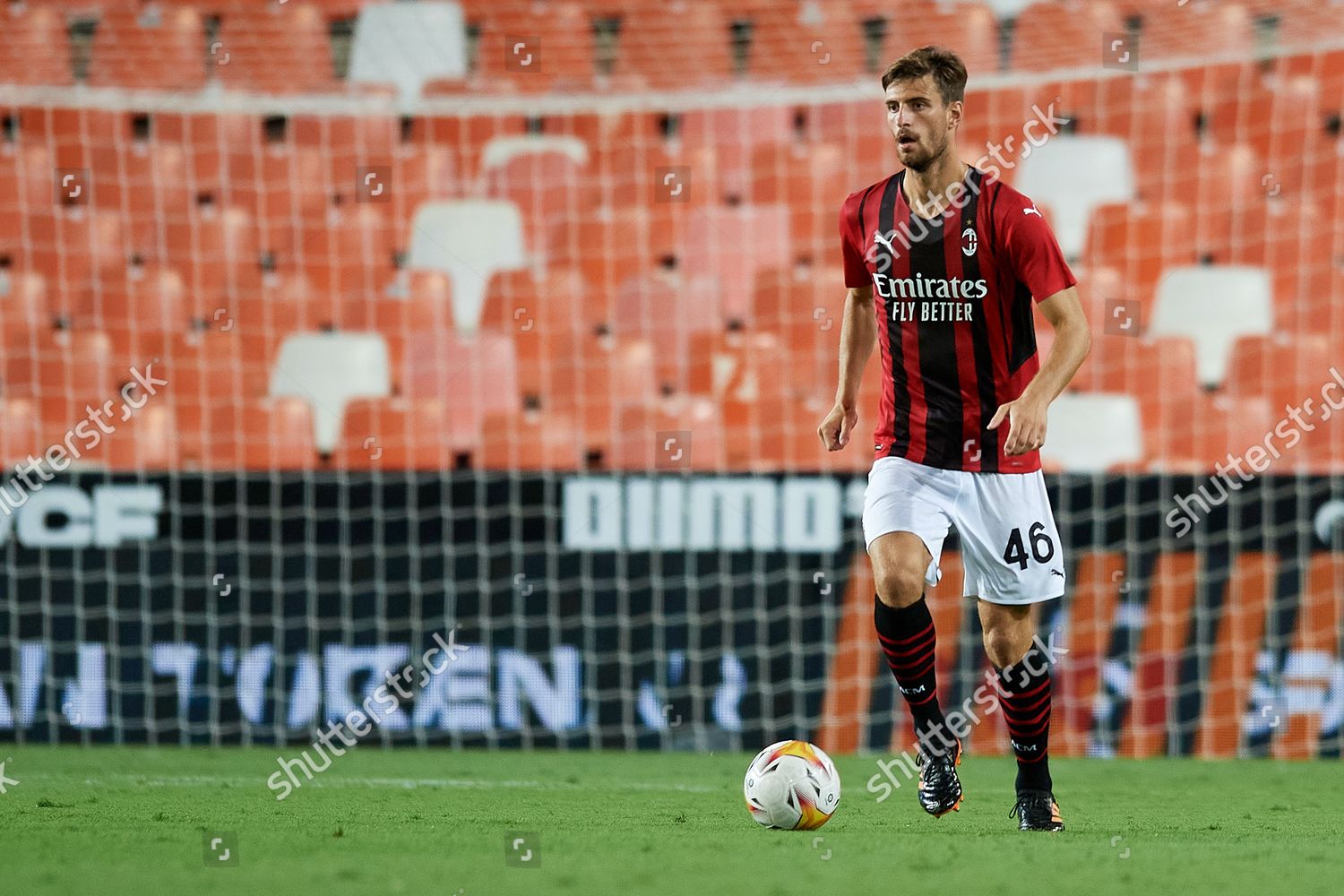 Matteo Gabbia Milan Runs Ball During Editorial Stock Photo - Stock ...