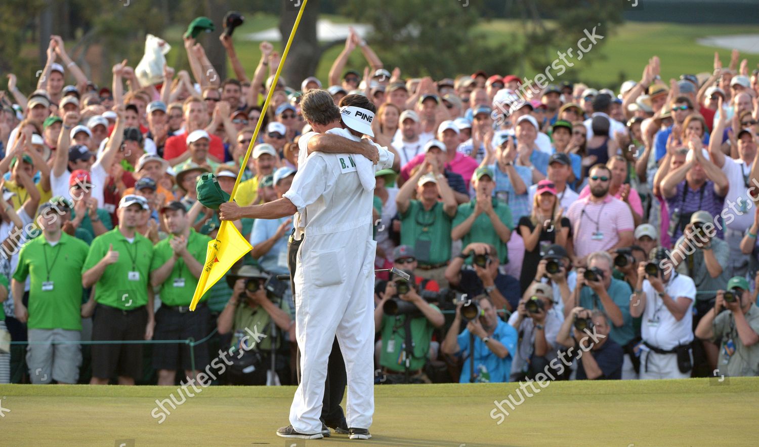 Bubba Watson Hugs Caddie Ted Scott Editorial Stock Photo - Stock Image ...