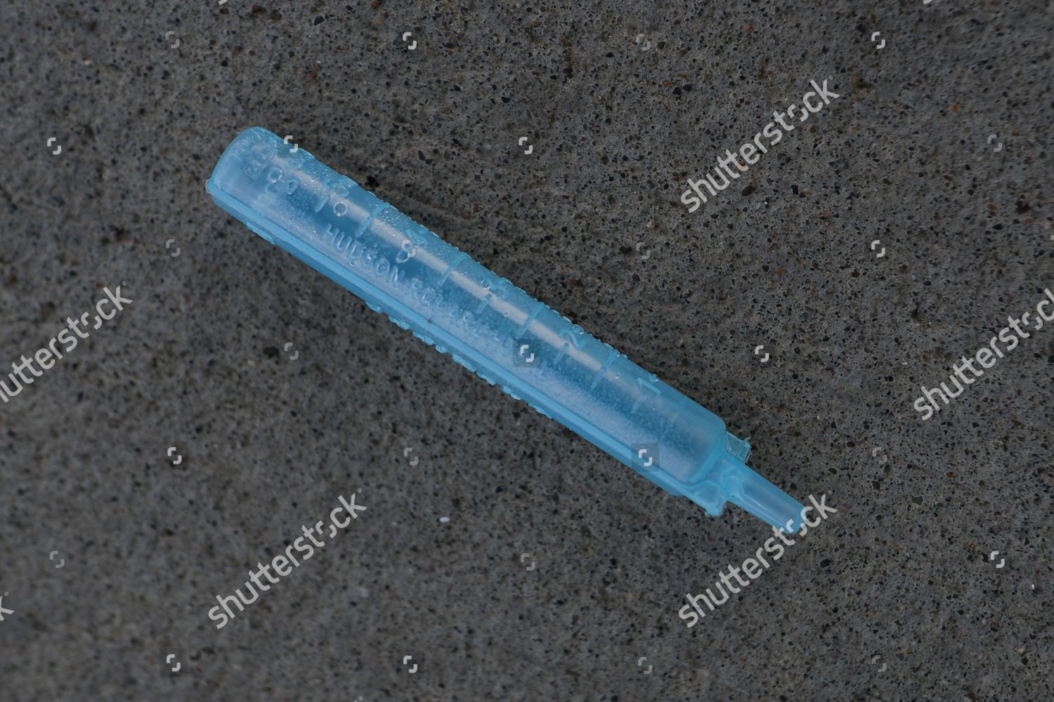 Discarded Syringe Lies On Ground Downtown Editorial Stock Photo - Stock ...