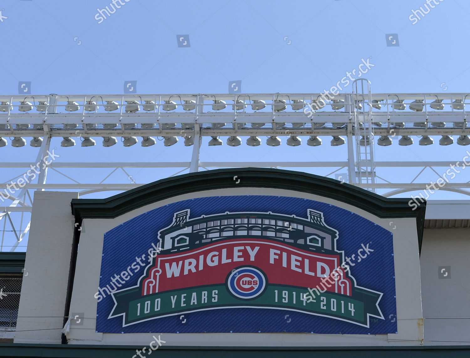 Wrigley Field Stands Ready 100th Anniversary Editorial Stock Photo ...