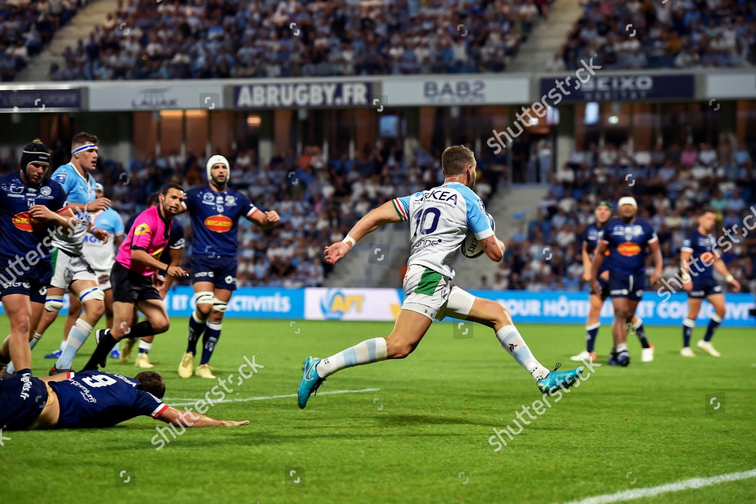 Maxime Lafage Will Score Try Bayonne Editorial Stock Photo - Stock ...