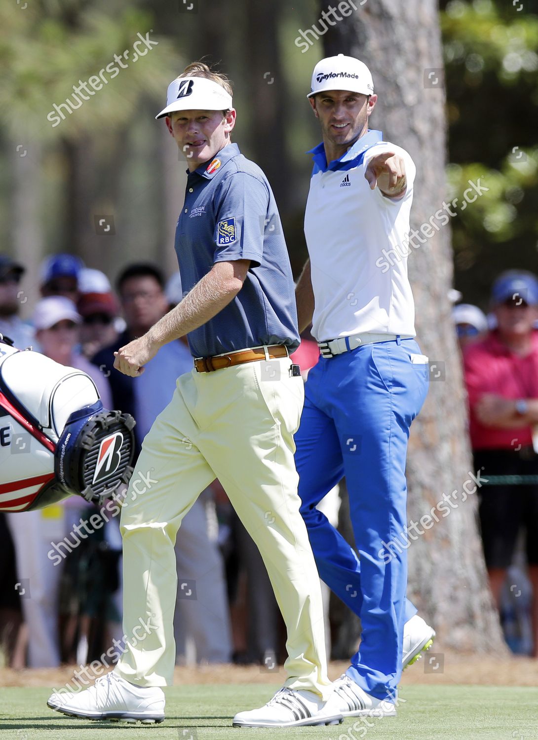 Dustin Johnson Brandt Snedeker Walk Second Editorial Stock Photo ...