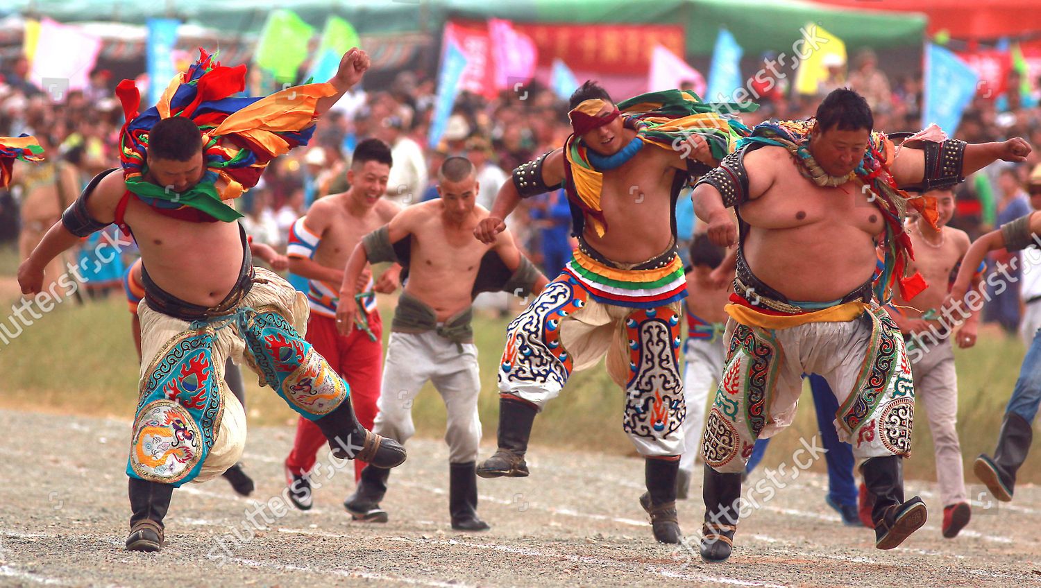 Annual Mongolian Nadaam Festival Featuring Various Editorial Stock ...