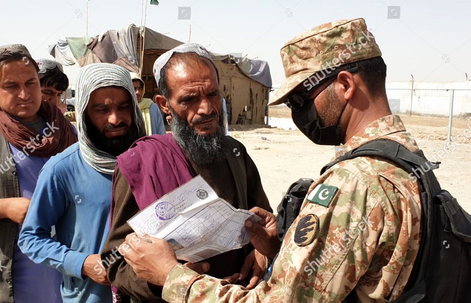 Pakistani Soldier Checks Documents People Before Editorial Stock Photo ...