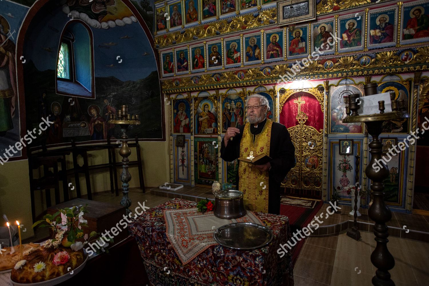 Orthodox Priest Blessing Bread On 28 Editorial Stock Photo - Stock ...