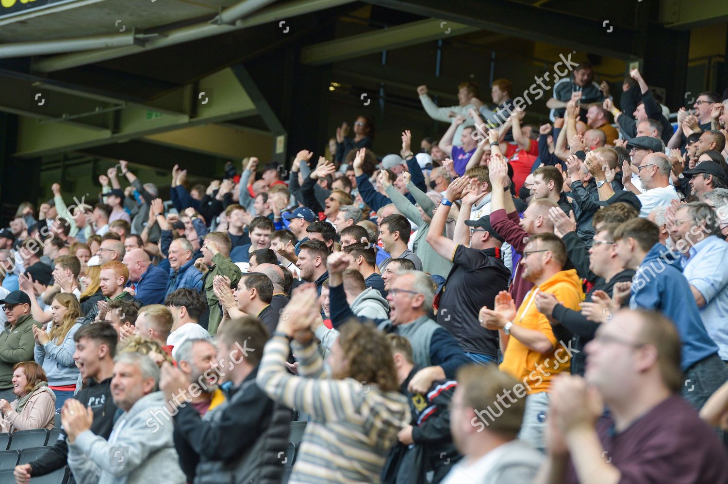 Mk Dons Fans Celebrate 2nd Goal Editorial Stock Photo - Stock Image ...