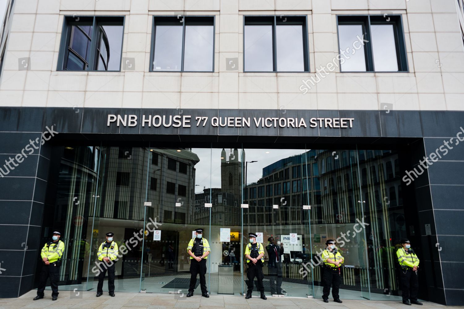 Police Protect Pnb House During National Editorial Stock Photo - Stock ...