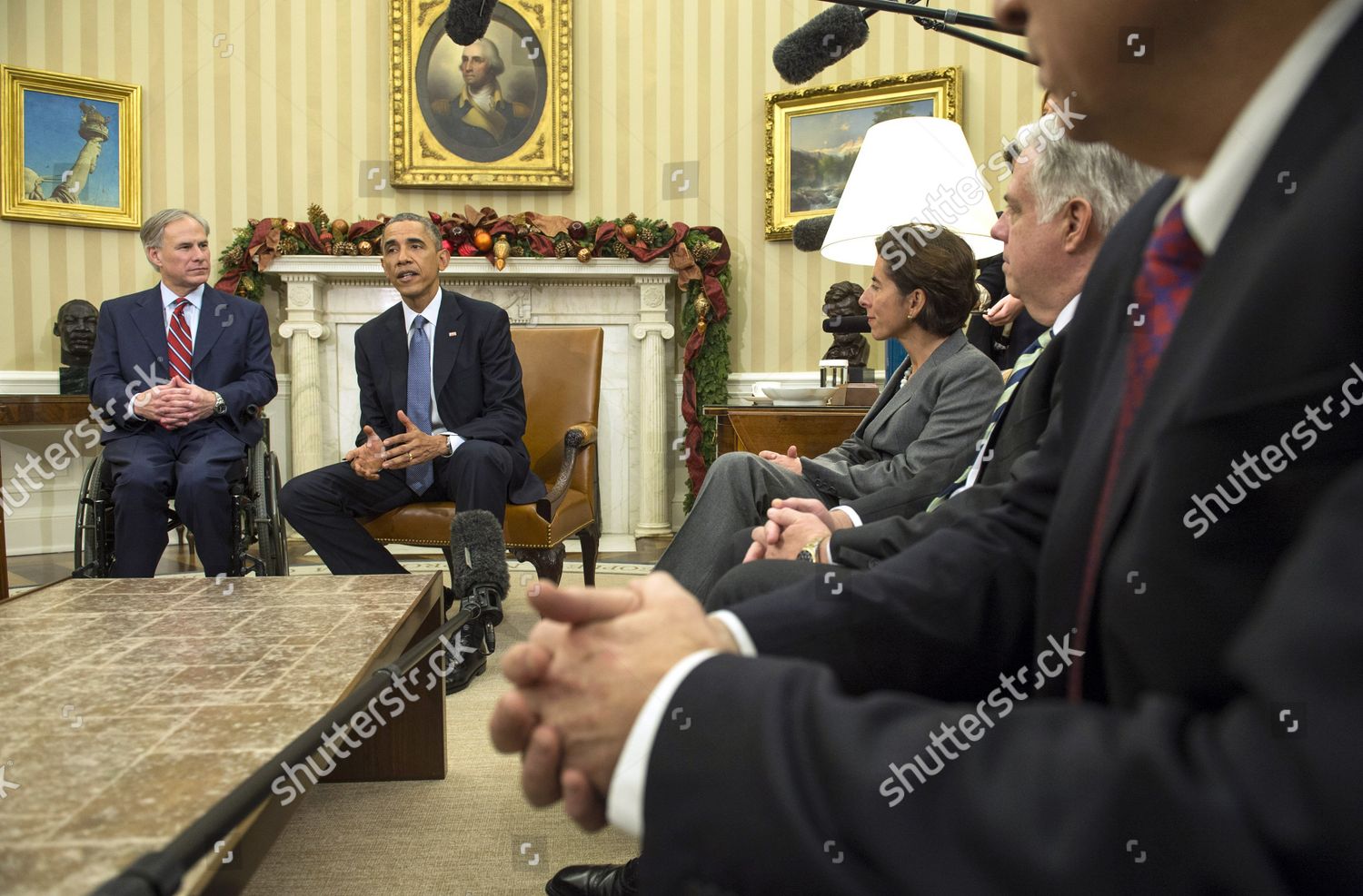 President Barack Obama Seated Next Governorelect Editorial Stock Photo ...