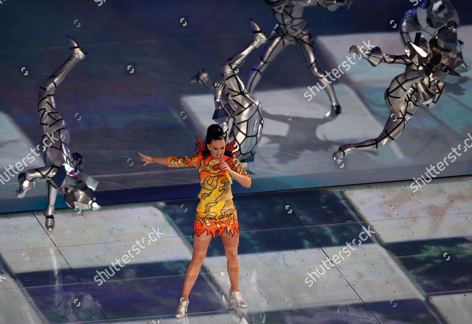 Katy Perry Performs Dancers Flip Behind Editorial Stock Photo - Stock ...