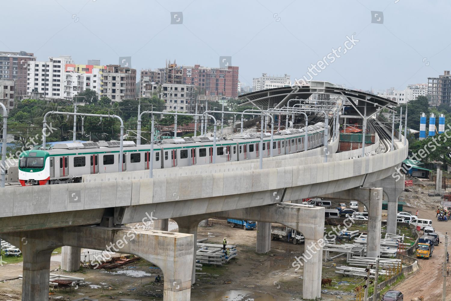 Bangladeshs Firstever Metro Rail Train During Editorial Stock Photo ...