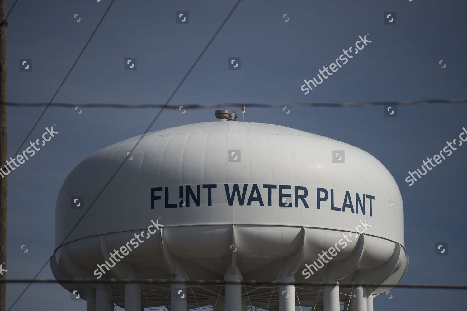 Flint Water Plant Tower Photographed Flint Editorial Stock Photo ...