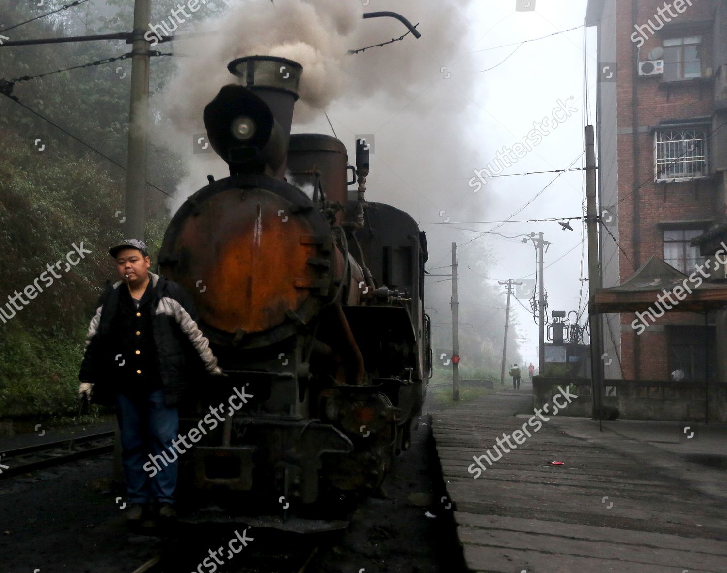 Old Steam Train Arrives Hitch Passenger Editorial Stock Photo - Stock ...