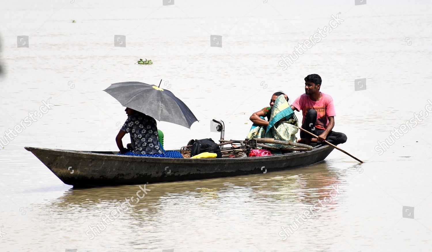 Villager Uses Country Boat Move Across Editorial Stock Photo - Stock ...