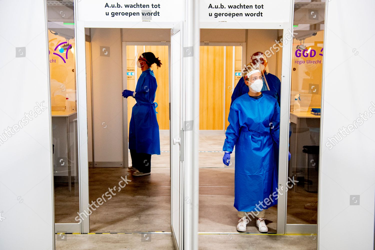 Crowds Ggd Corona Test Location Utrecht Editorial Stock Photo - Stock ...