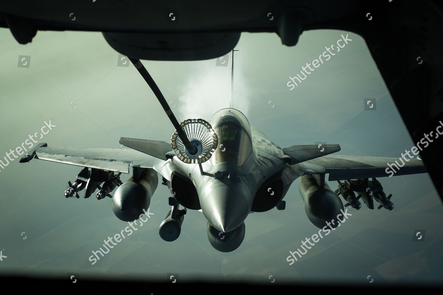 French Dassault Rafale Receives Fuel Kc10 Editorial Stock Photo - Stock ...