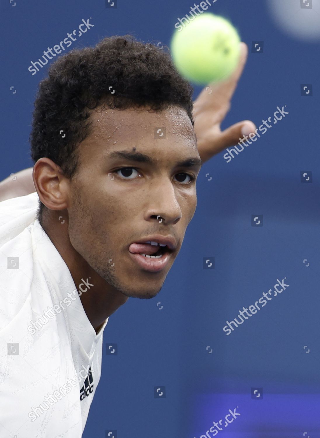 Felix Augeraliassime Canada Serves Bernabe Zapata Editorial Stock Photo ...