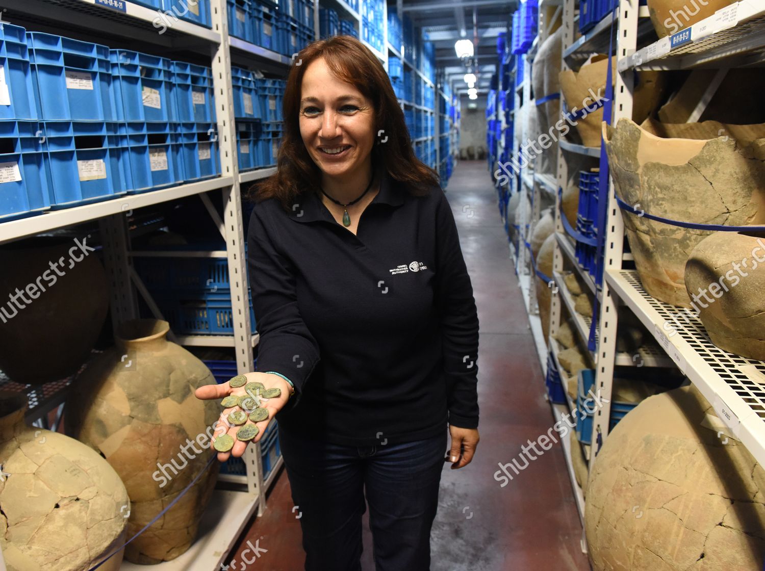 Archeologist Annette Landesnagar Displays Ancient Bronze Editorial ...